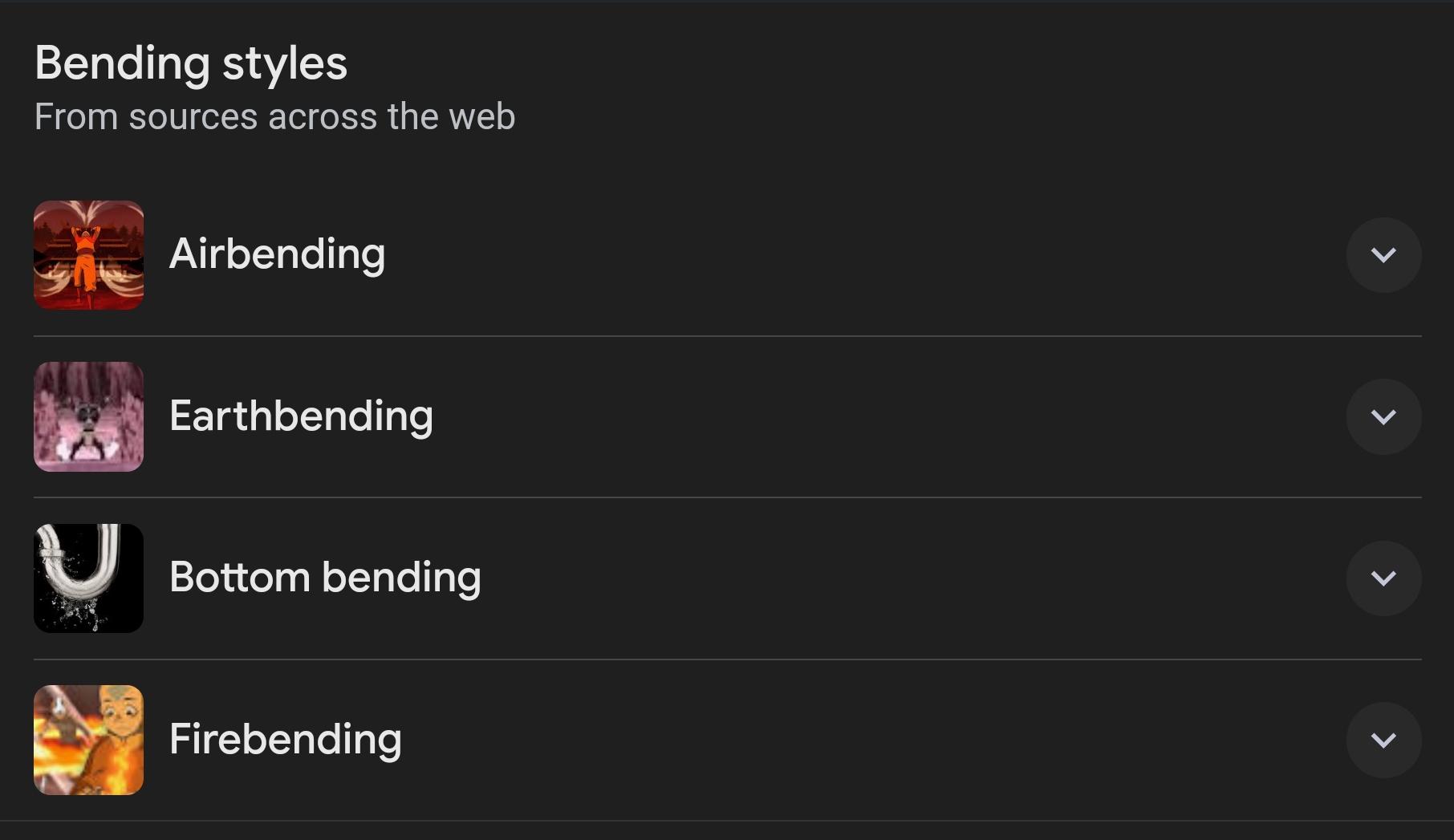 The 4 Elements of Bending | Scrolller