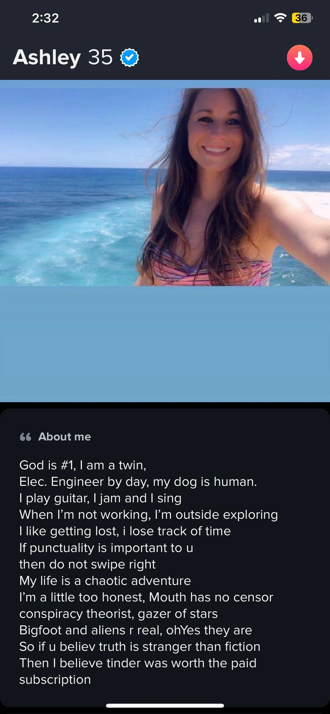 My Tinder About Me | Scrolller