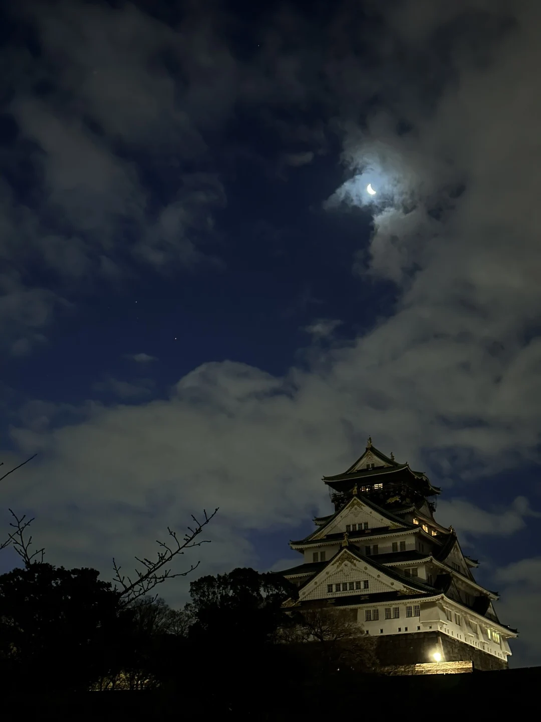 it's very cold this morning. Osaka Castle Park, Japan. | Scrolller