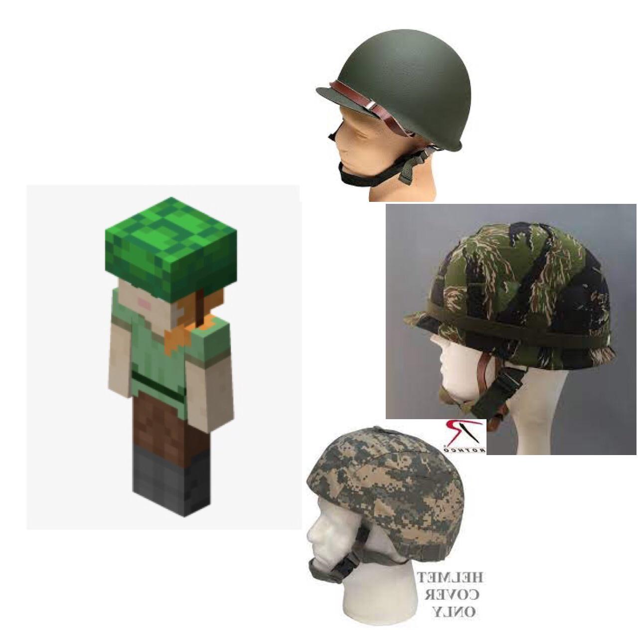 Is it just me that the Minecraft turtle shells look like Military helmets? | Scrolller
