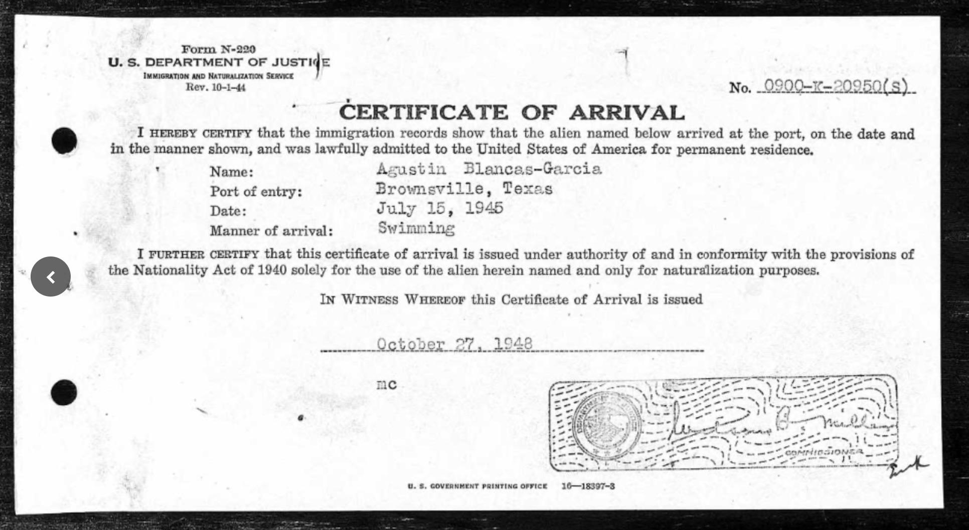 Discover more like Funny: The “manner of arrival” on my grandpa’s naturalization papers and ...