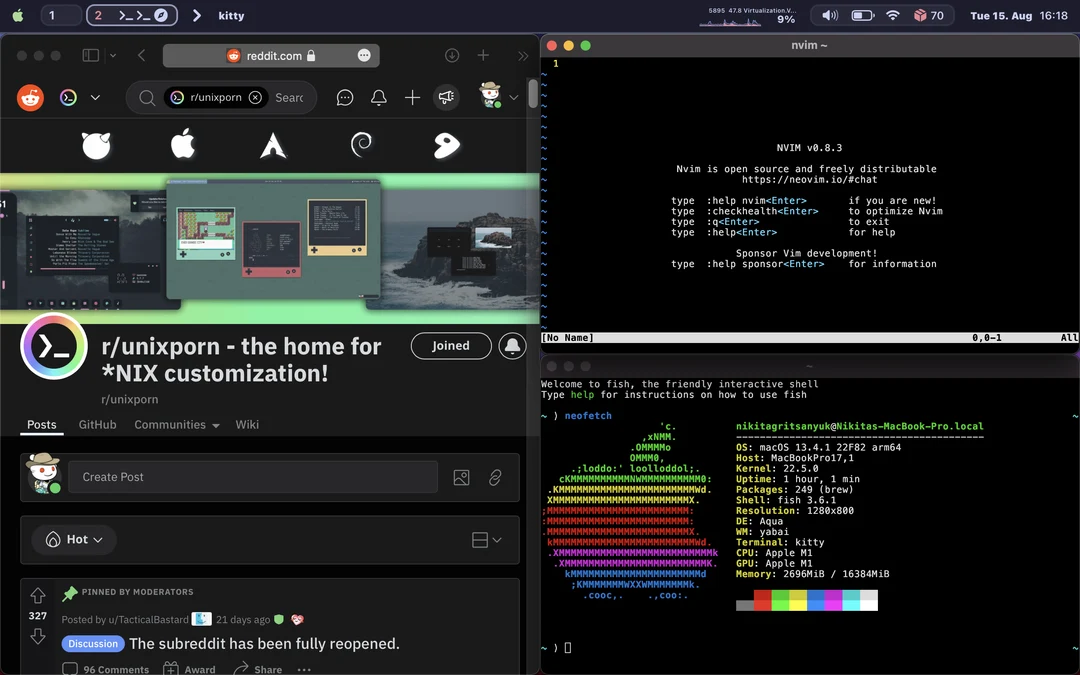 [yabai] My very first MacOS rise | Scrolller