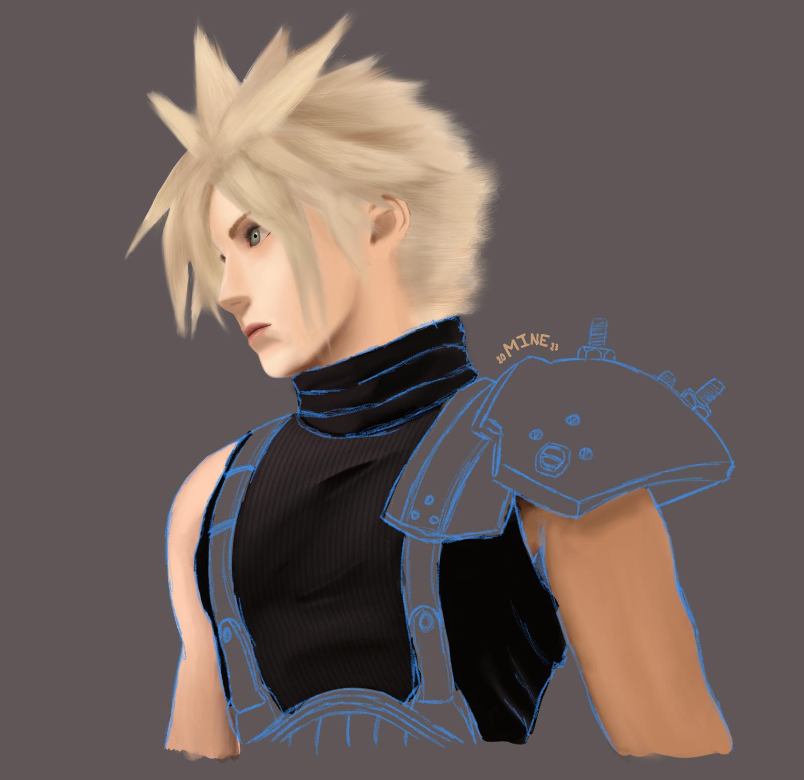 WIP of my art (Cloud Strife - FFVII) | Scrolller