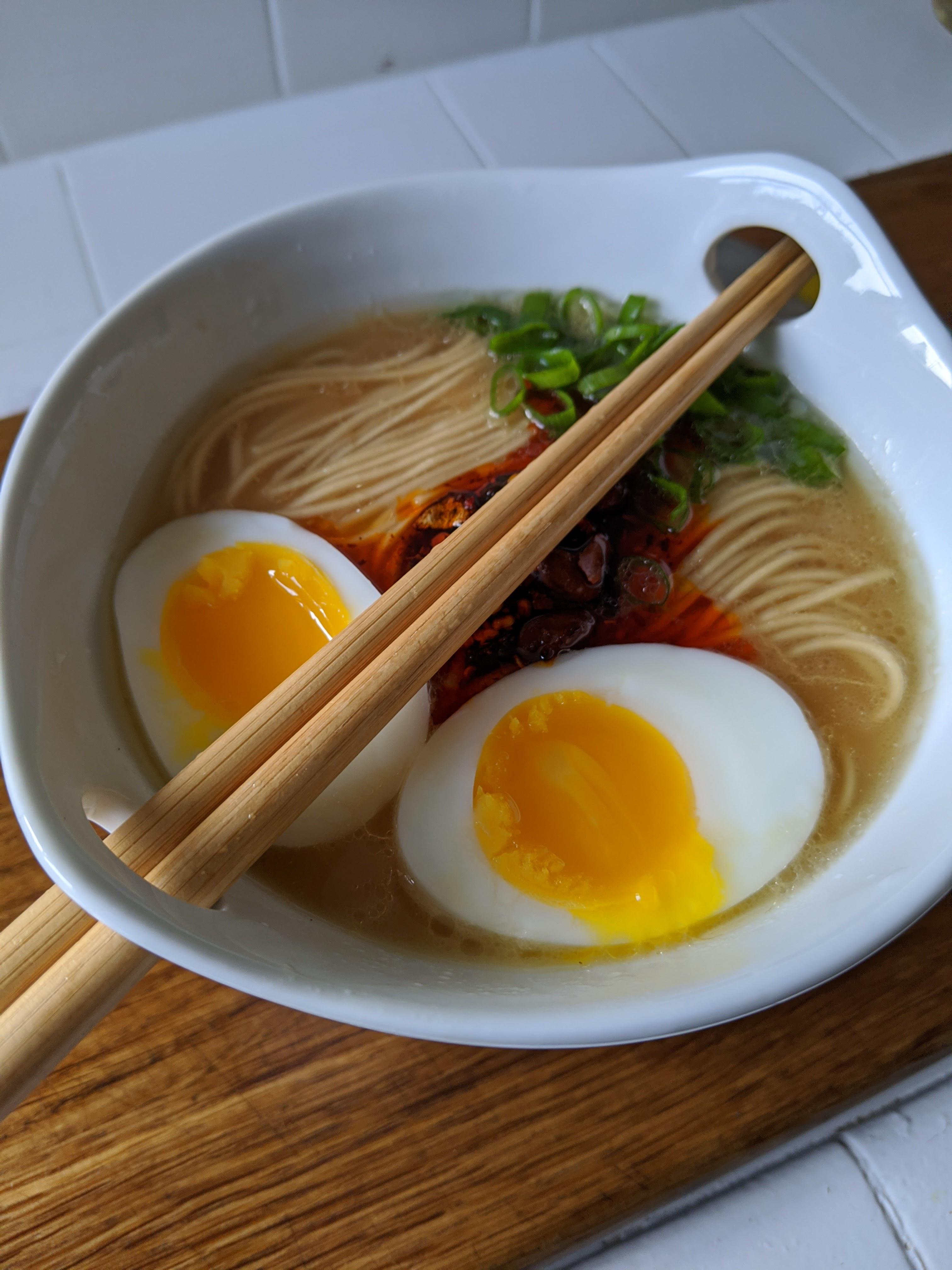 Made some simple shio ramen w/ local Japanese grocery store noodles. | Scrolller