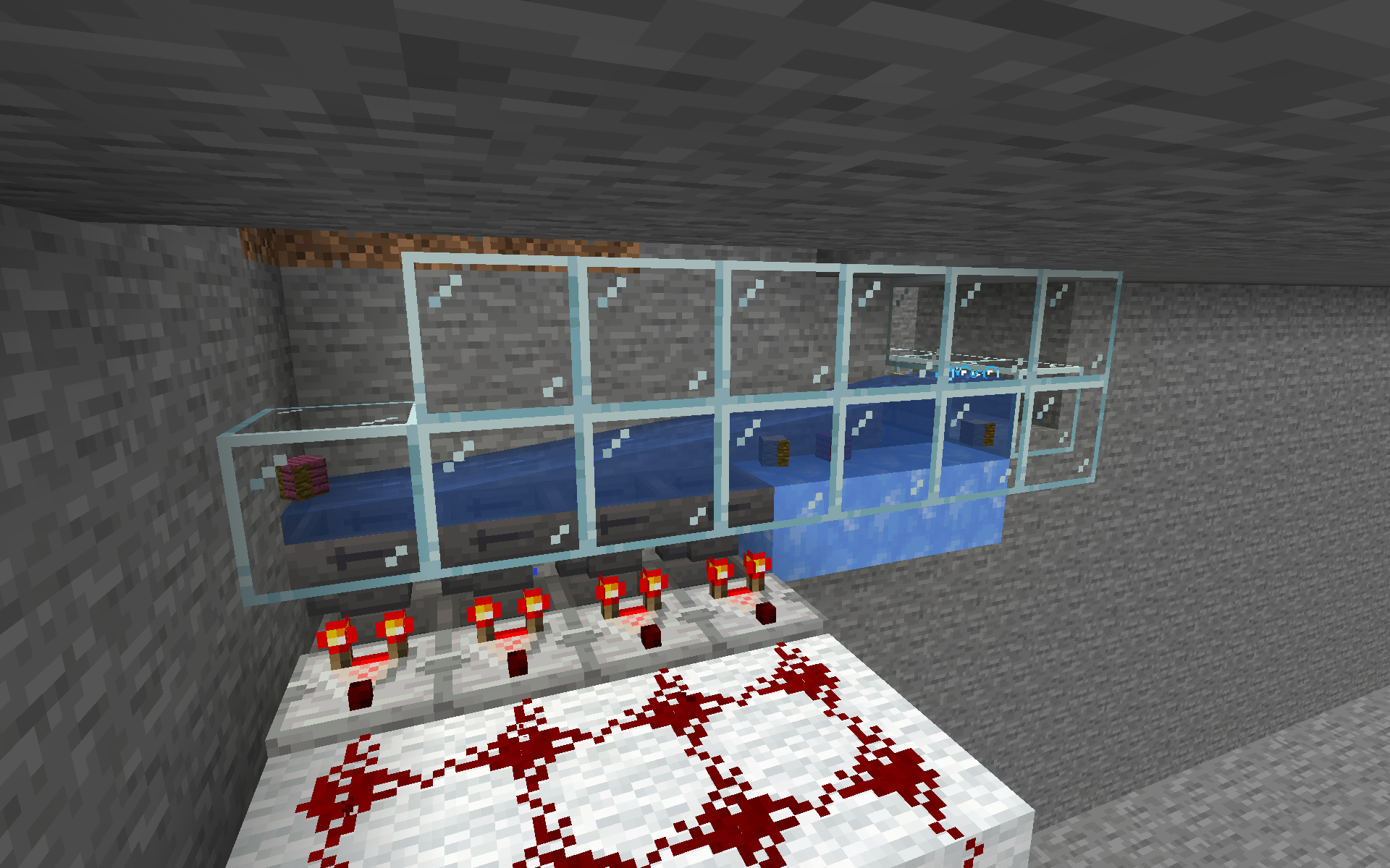 Why do some items not get picked up by the hoppers? (Crimson Plank & Jungle Log, Left hand side ...