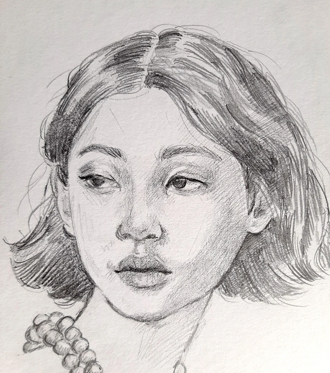 Portrait study, by NinaThereseArt, pencil, 2024 | Scrolller