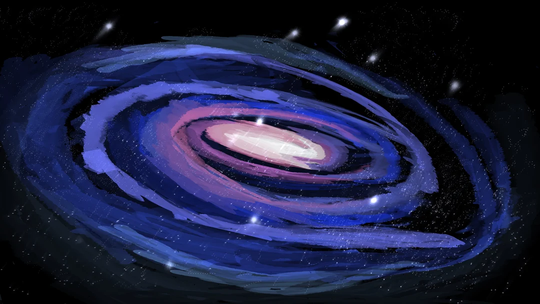Milky Way galaxy, Me, digital (used my own custom brush on Procreate), 2022 | Scrolller