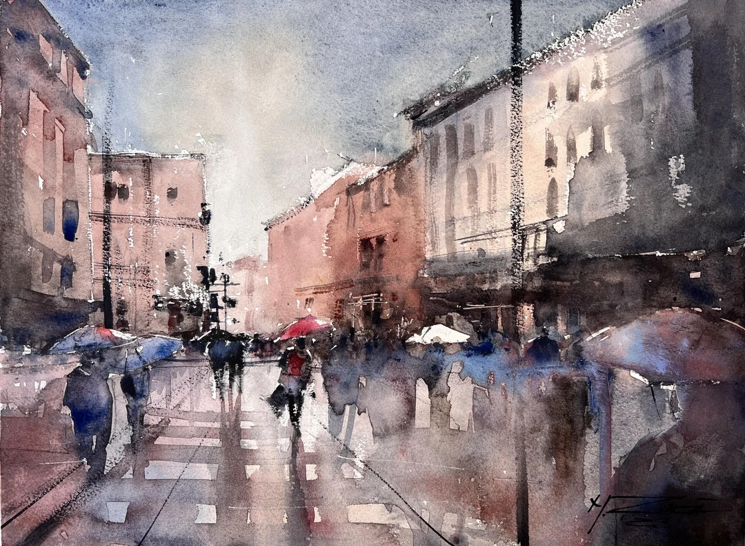 Me, Momentary, watercolor, 2023 | Scrolller