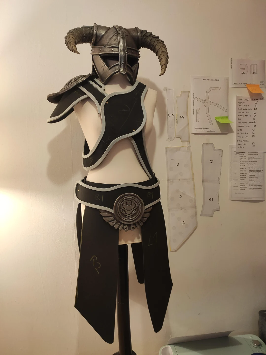 wip of my Dovahkiin armor so far, foam base is almost done | Scrolller