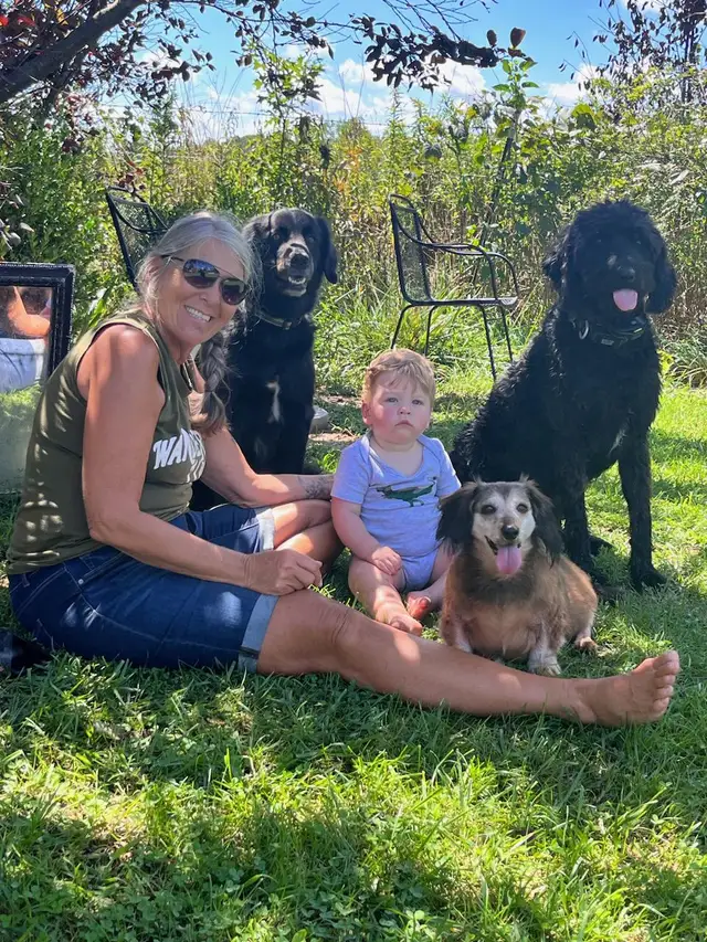 My dogs Stanley, Chuck and Dexter, met my grandson and were immediately his guardians. (Oc photo ...