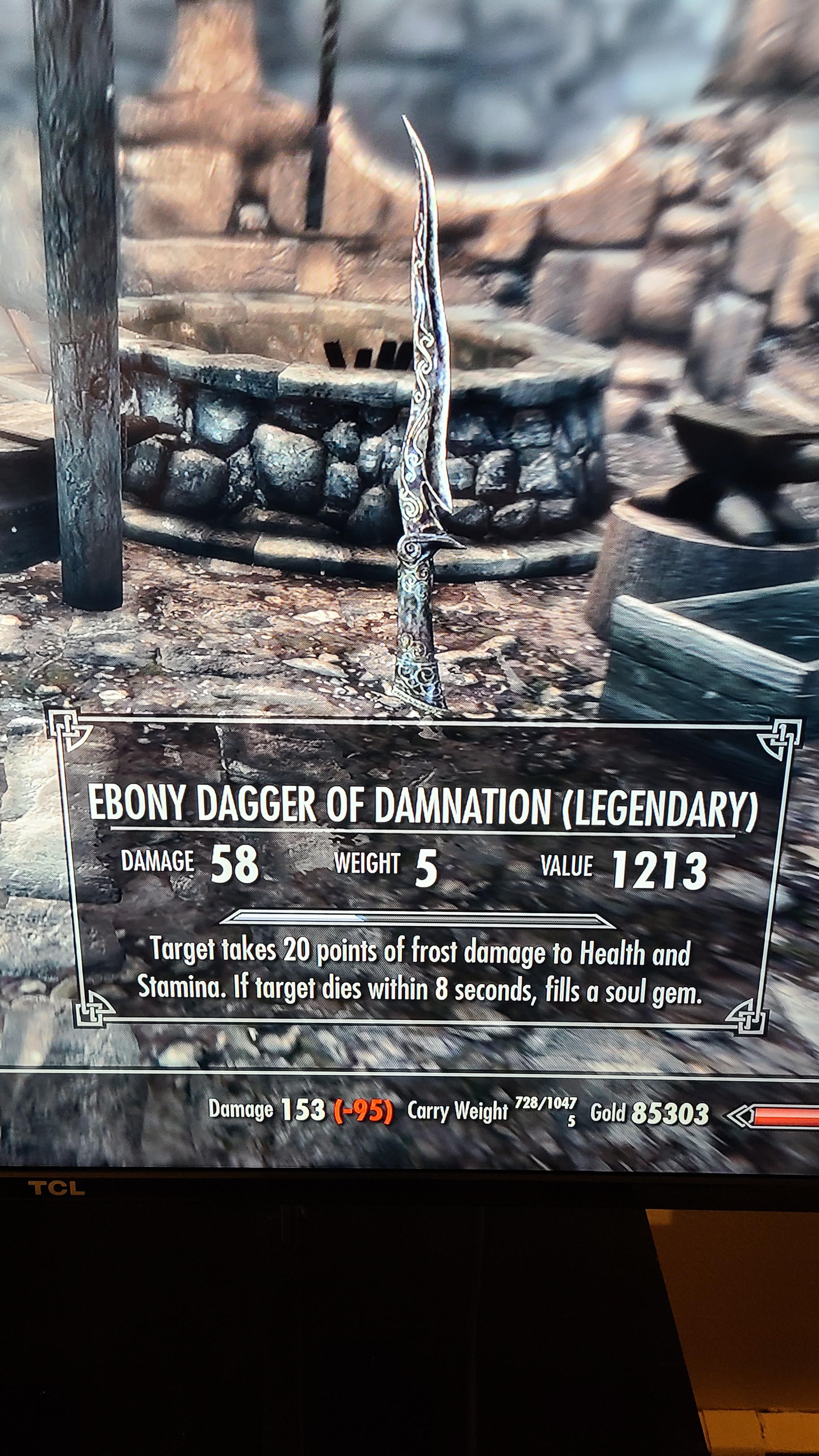 Benn awhile since I picked up Skyrim and I can't remember how I managed to upgrade this dagger ...