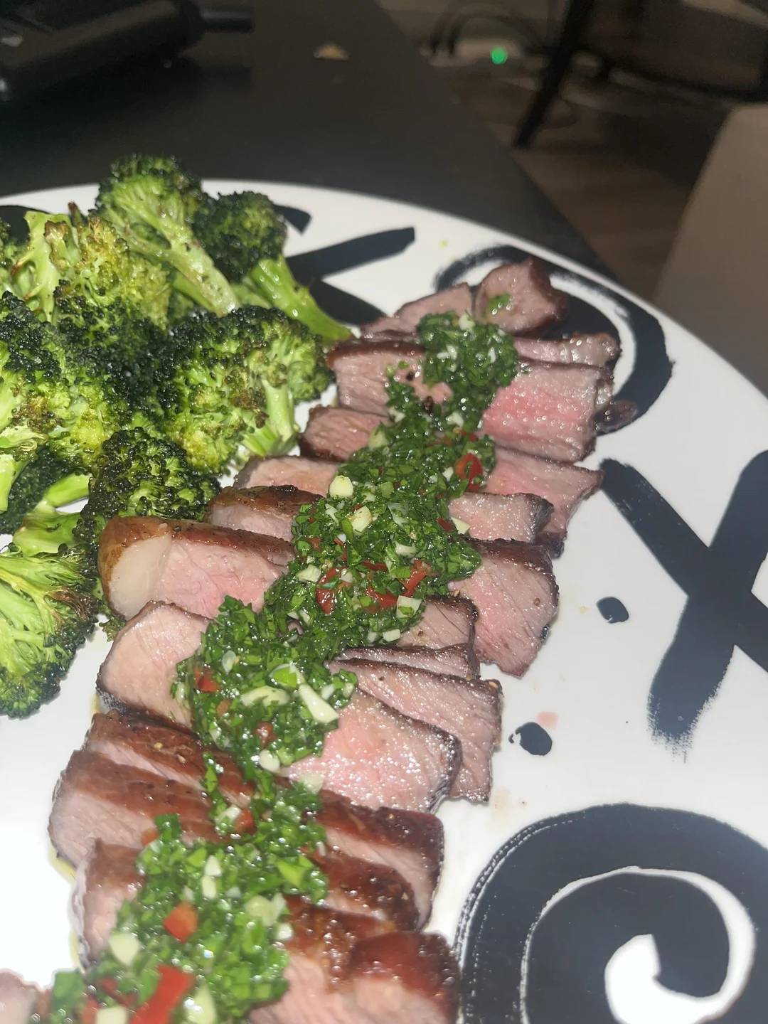 A little pan seared NY strip with a quick chimmi | Scrolller
