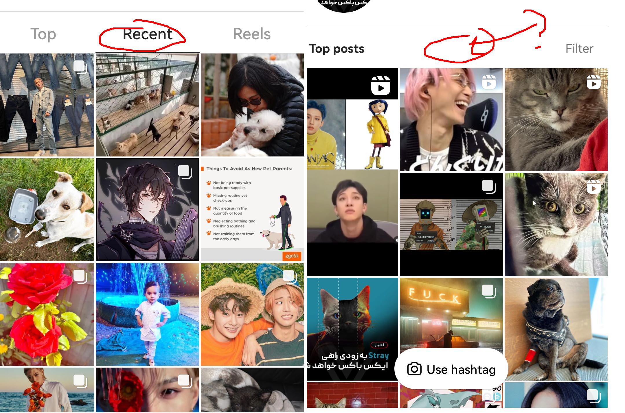 Recent tap from search results has vanished-Android. Anything in settings? | Scrolller