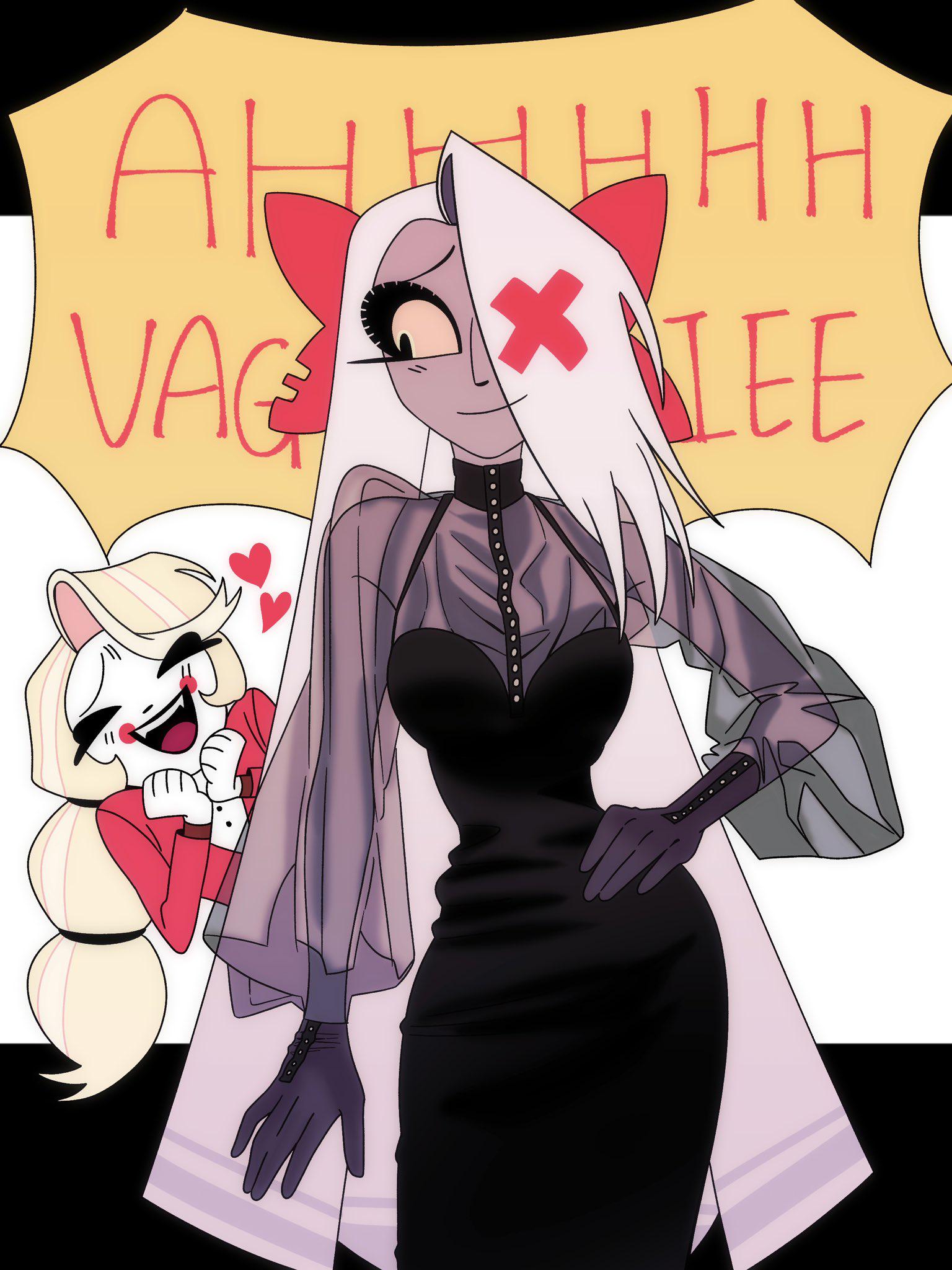 🌈Charlie is so happy to see Vaggie try out a new dress💕 By @algamja897 | Scrolller