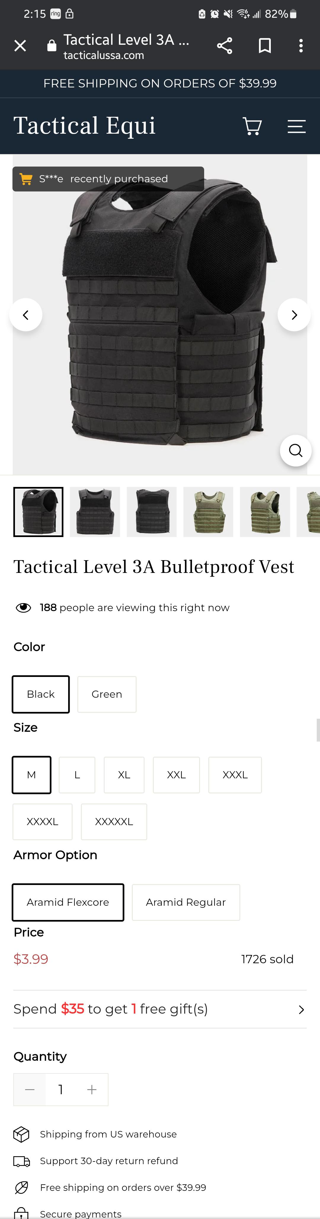 Level 3A Body Armor for less than $4? | Scrolller