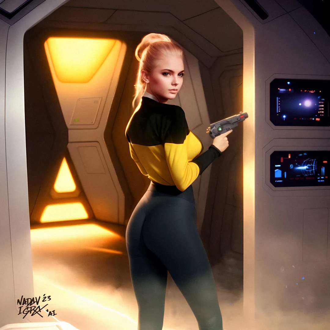 Star Trek pinup by me with AI assistance. | Scrolller