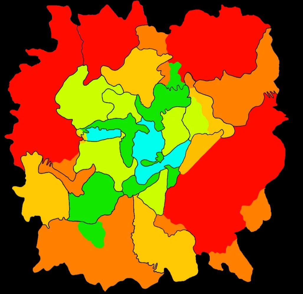 Subnautica map but the regions are ranked by how dangerous they are | Scrolller