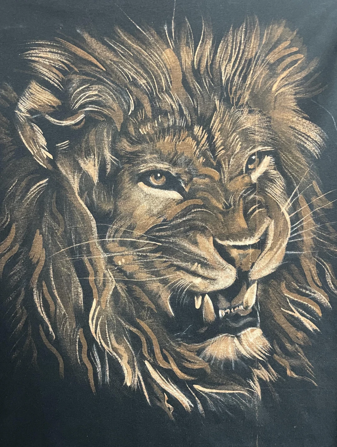 Lion, Meghan Sofia, bleach on cotton, 2024 | Scrolller