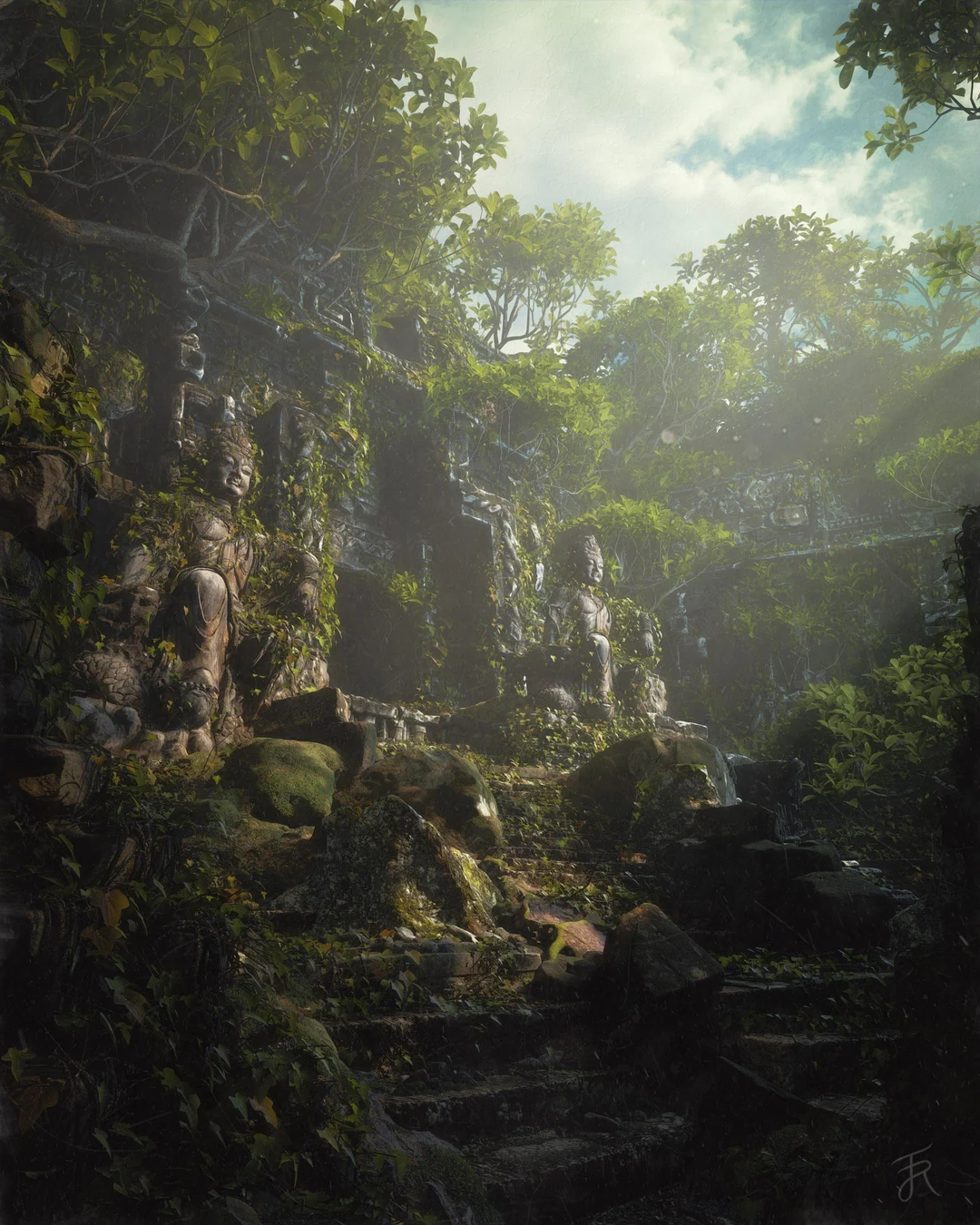 Mystical Ruins, Me, 3D, 2023 | Scrolller