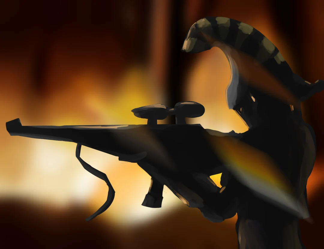 [OC] A relatively unpolished Eldar Dire Avenger I drew | Scrolller