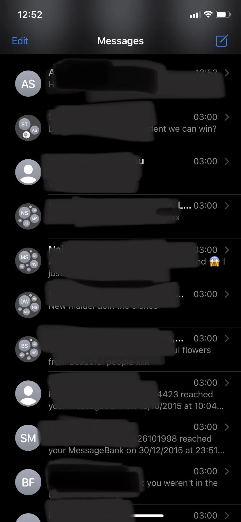 Every text I've ever received comes through at 3:00am every day | Scrolller