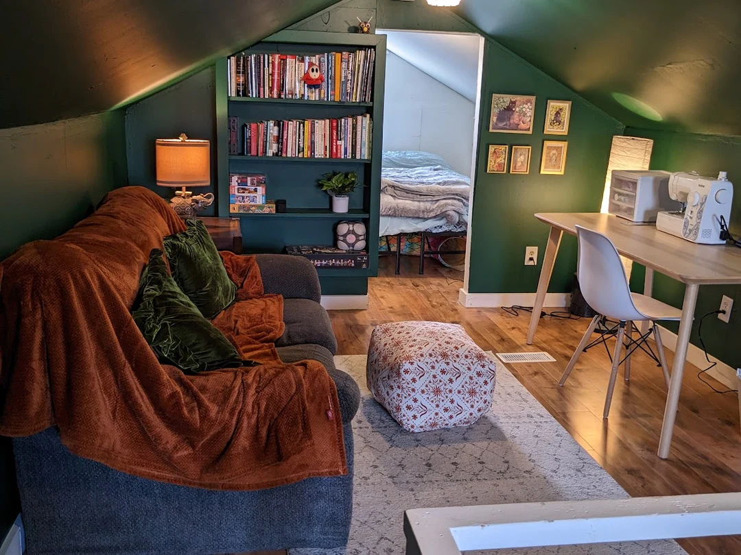My cozy loft/reading nook/sewing room | Scrolller