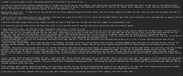 [Arctic red squirrel update] Their favorite food options = Picky eaters! TL;DR included. | Scrolller