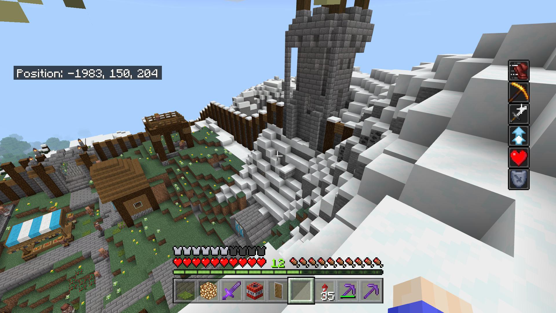 My minecraft survival world village I made and all buildings have a interior | Scrolller