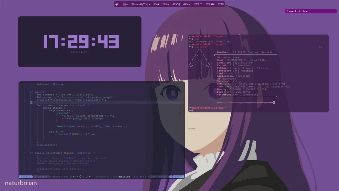 Discover more like Unixporn: [Hyprland] Inspired by Fern and Related Content | Scrolller