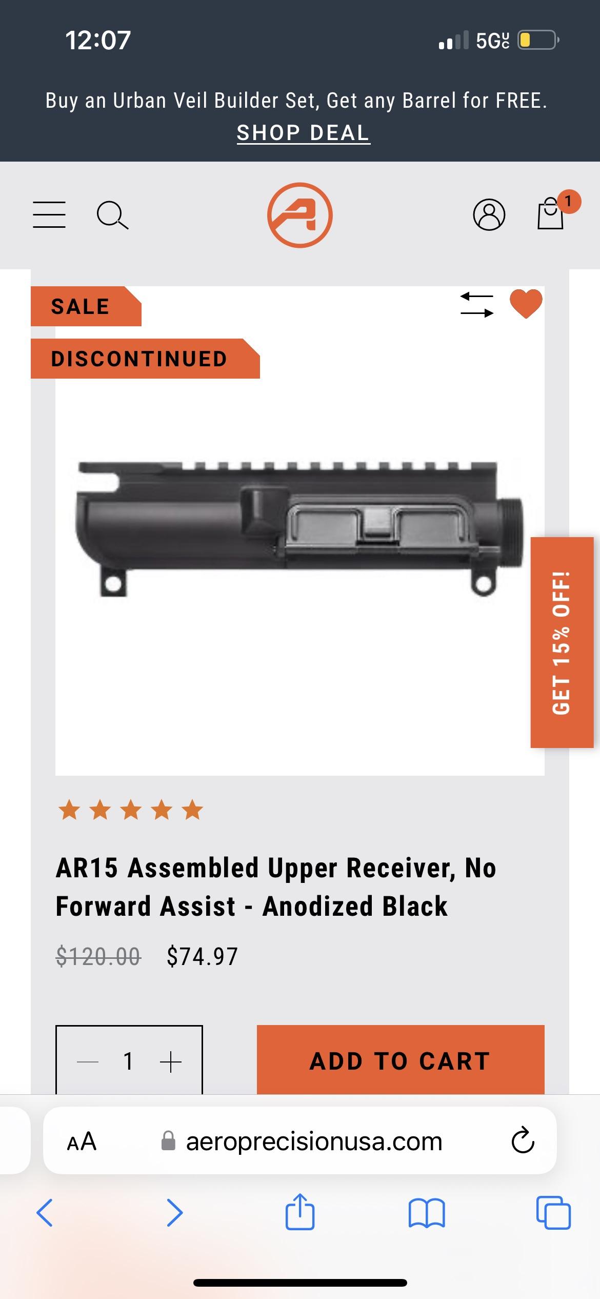 Why did areo precision discontinued there assembled upper receivers no forward assist. | Scrolller