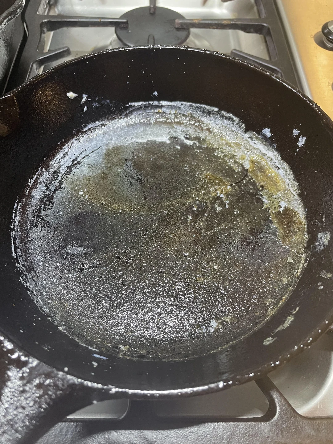 My well seasoned pan was clearly not as non stick as I expected. How can I get off burnt egg ...