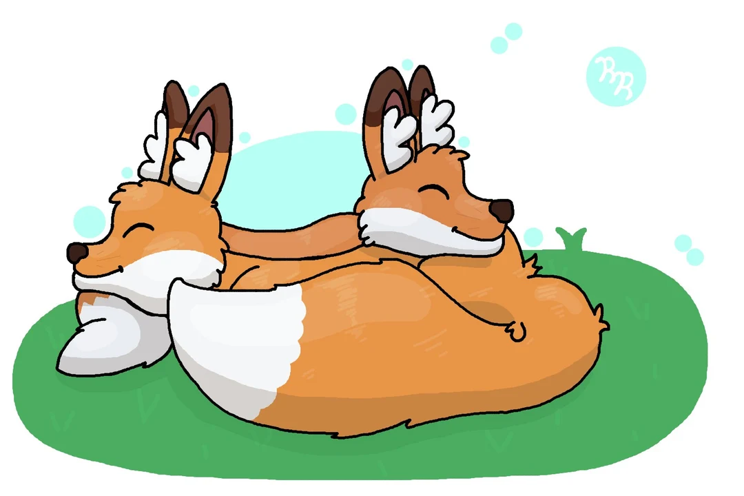 Sleeping foxes artwork | Scrolller
