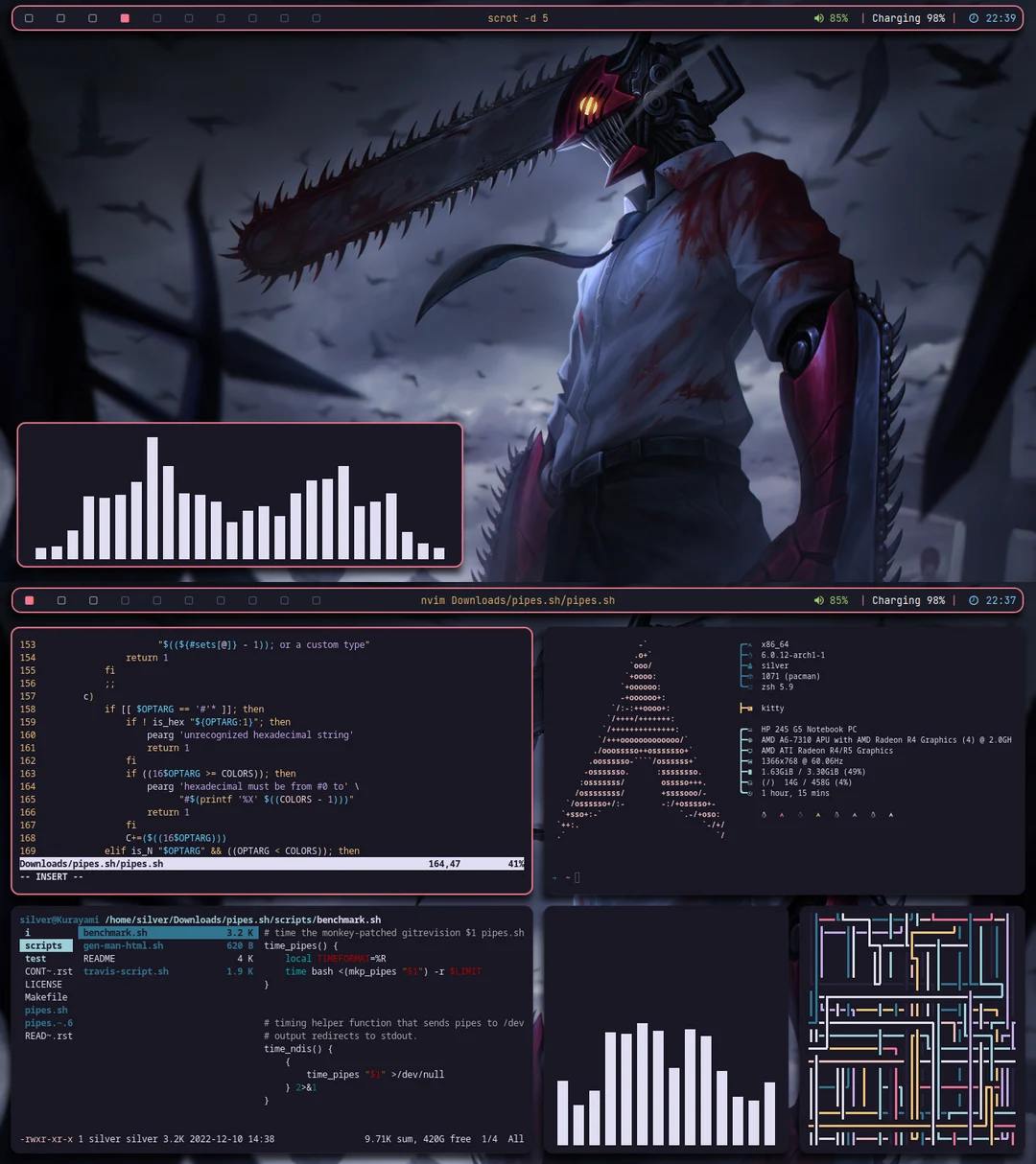 [bspwm] Blades of a ChainSaw | Scrolller