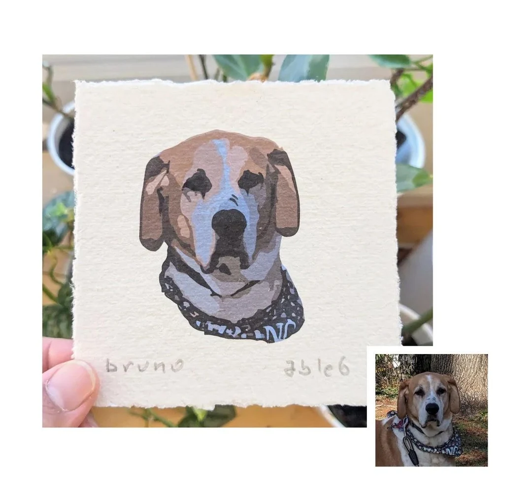This Is Bruno A Pet Portrait I Made For My Neighbor | Scrolller