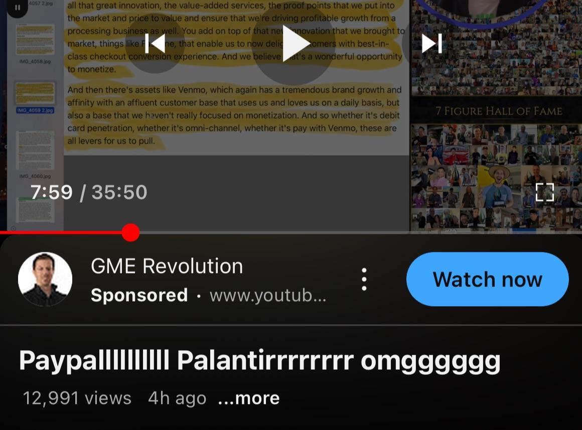 First time seeing YouTube Ad Spreading FUD about GME. Desperation is in the air | Scrolller