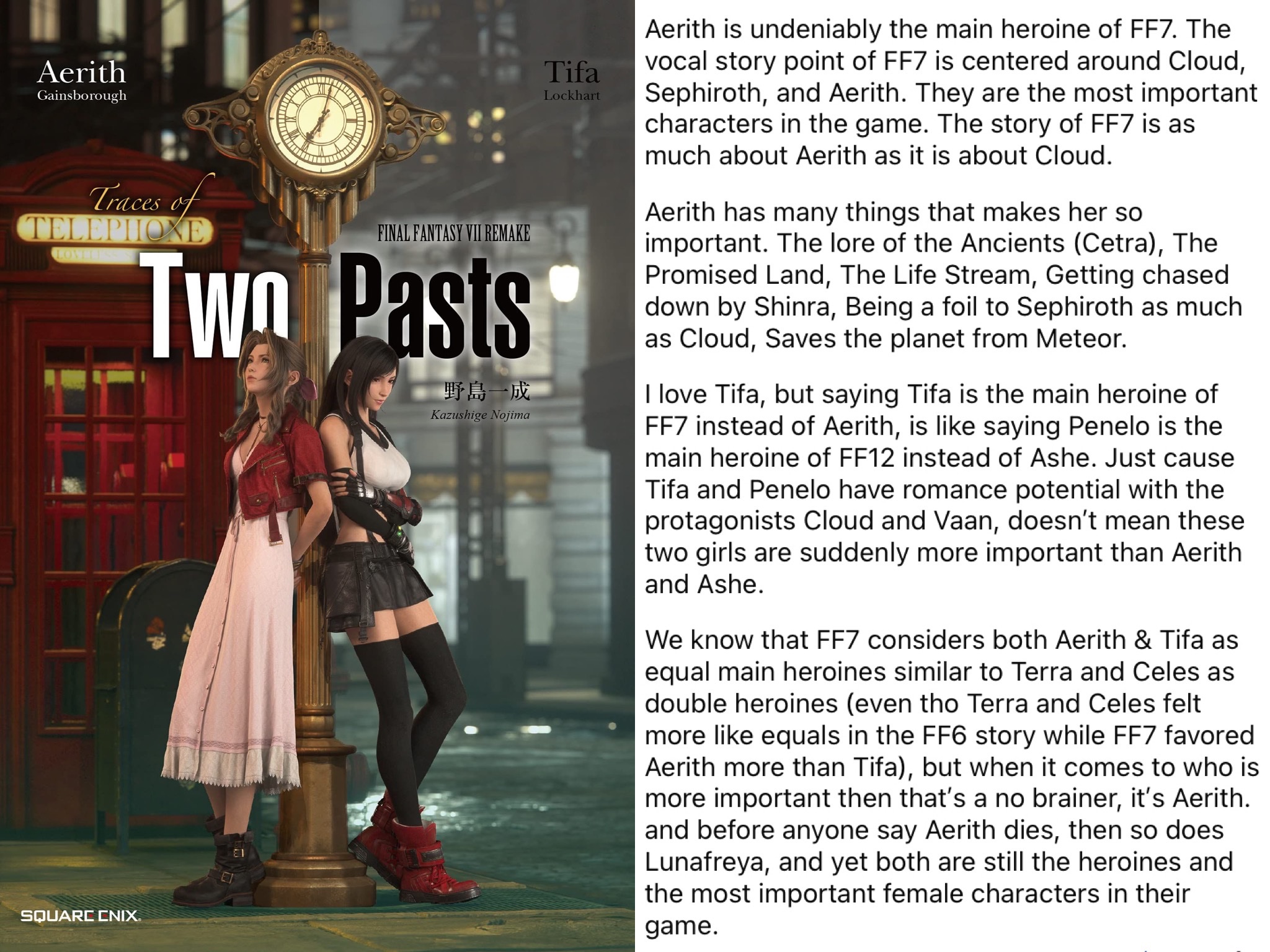 Would u say Tifa is a heroine but Aerith is The True Heroine | Scrolller