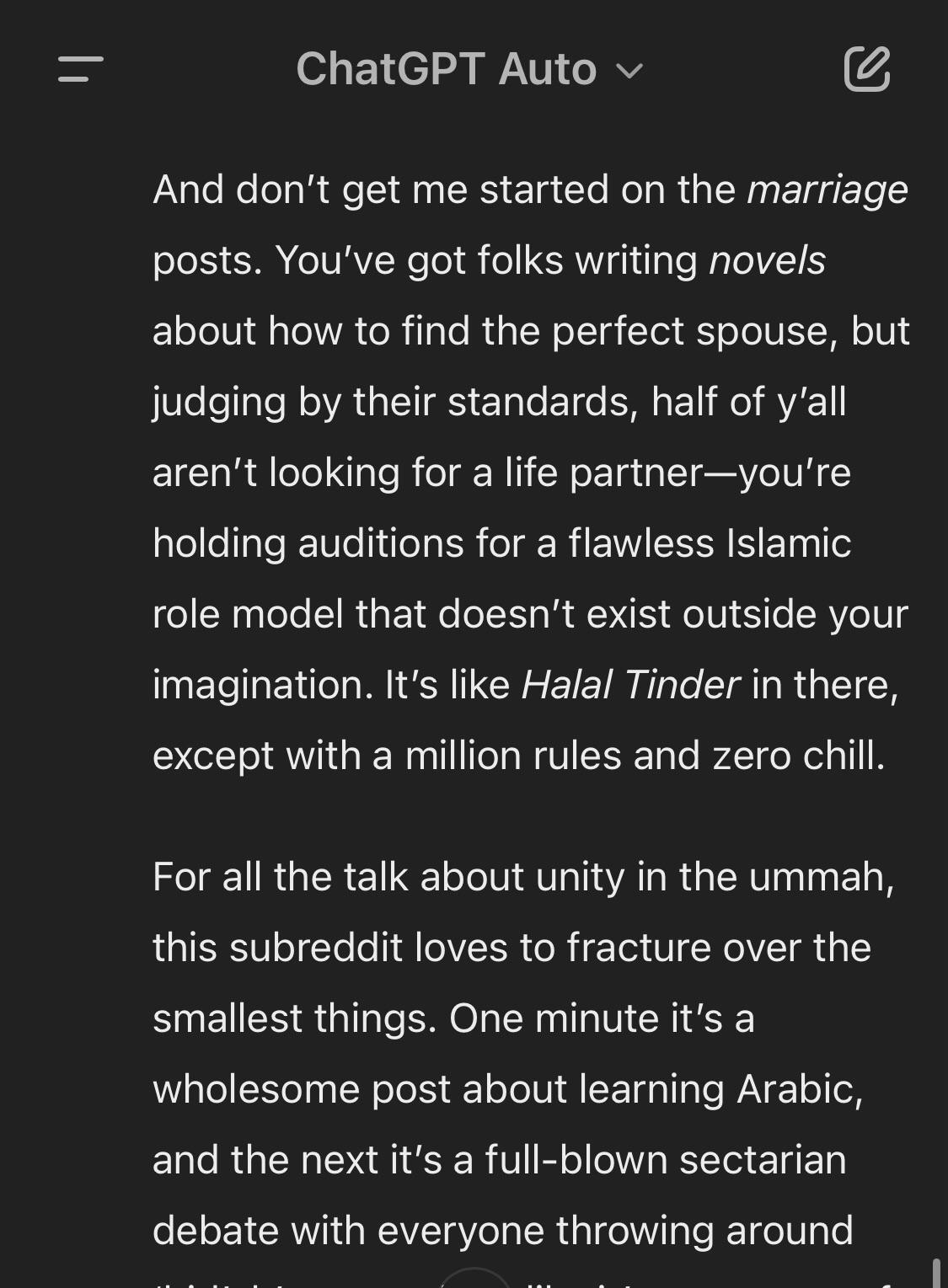 Asked ChatGPT to roast this sub | Scrolller