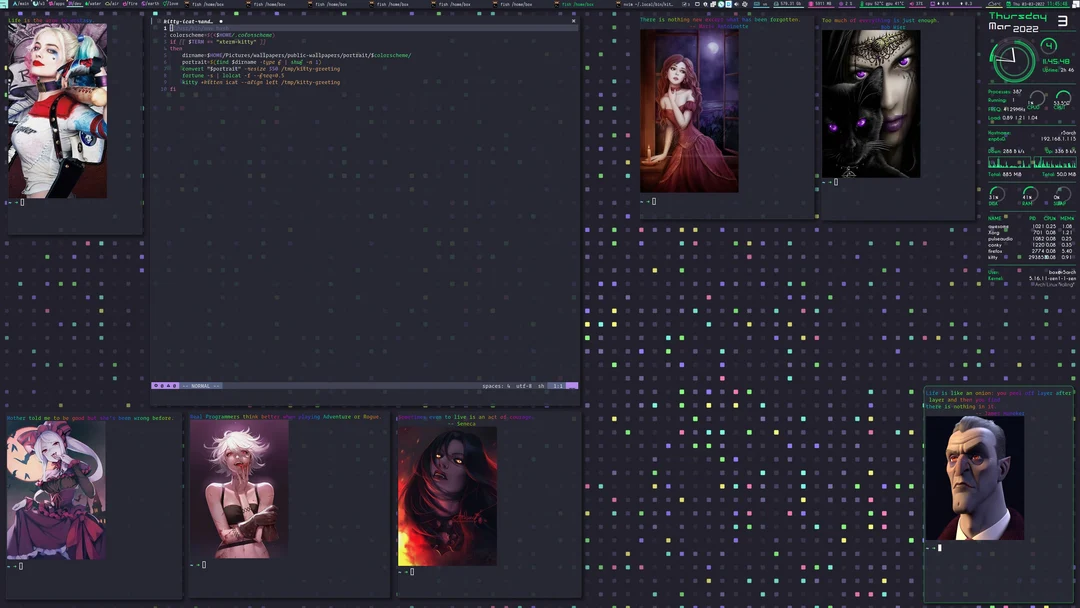 [Awesomewm] Life is the urge to ecstasy. - Harley Quinn | Scrolller