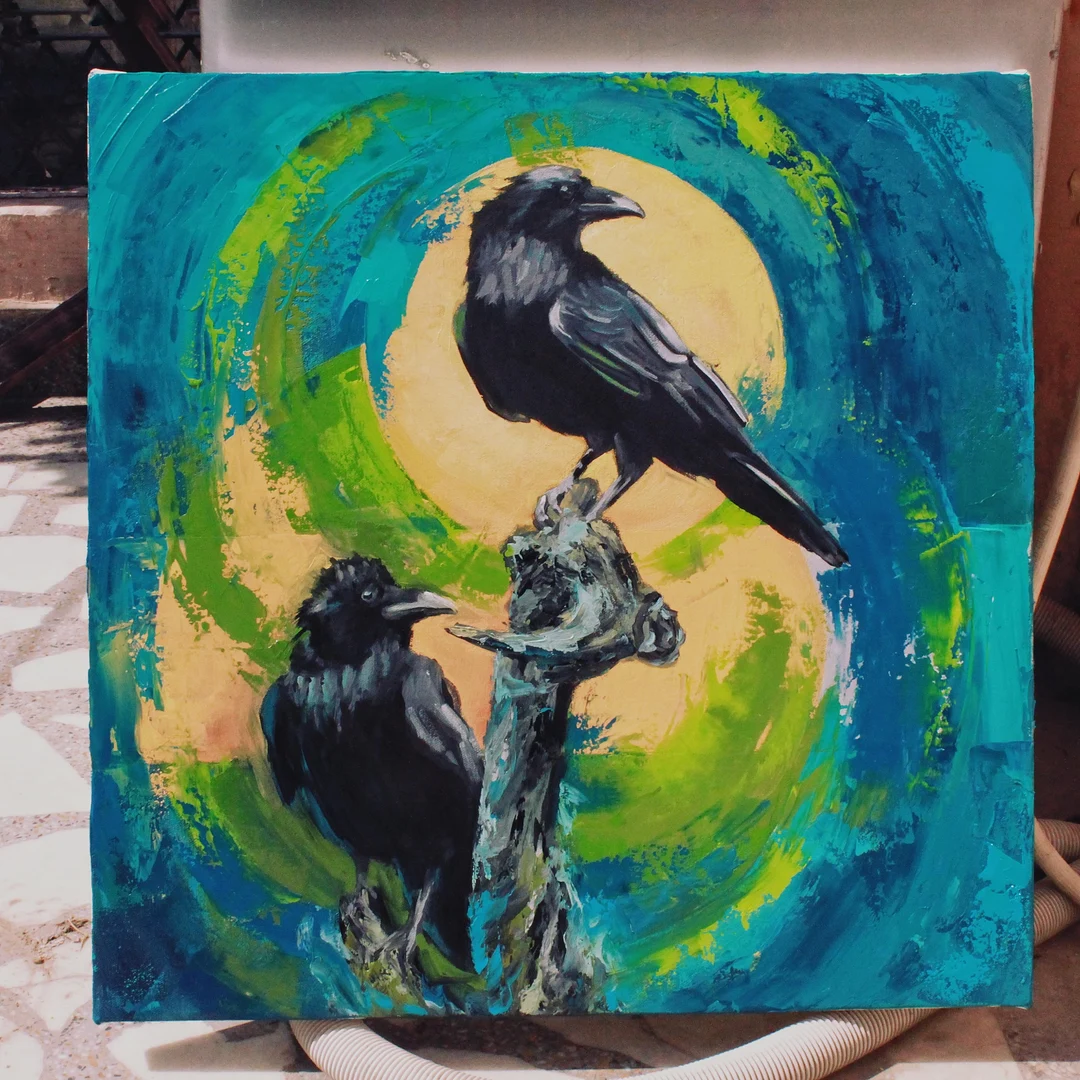 Crow bro, brush_monkey, oils, 2023 | Scrolller