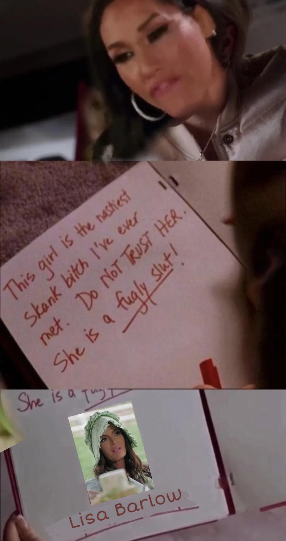 monica in her room at night after polishing off a bag of flaming hot cheetos. | Scrolller