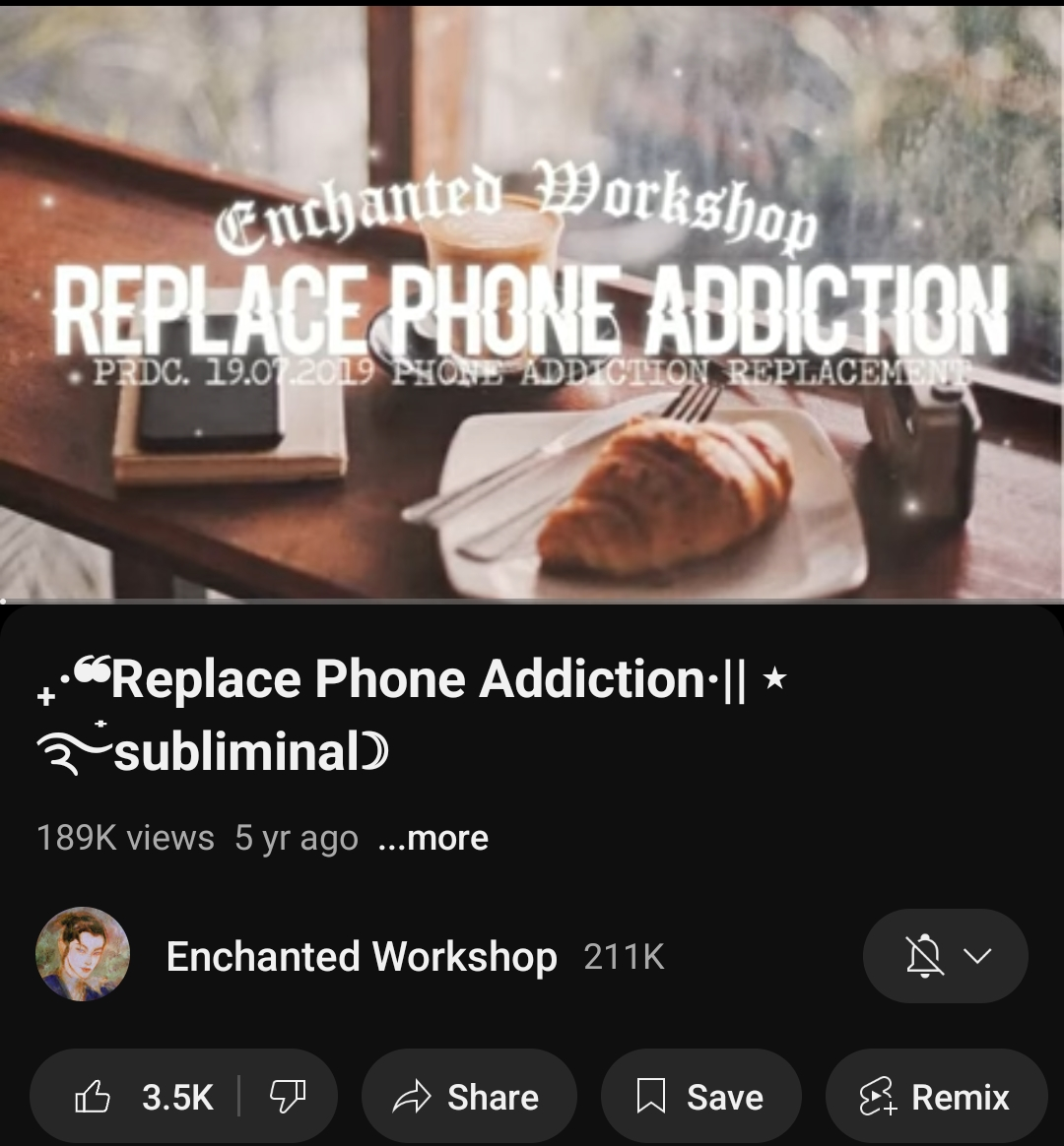 Results from replace phone addiction subliminal | Scrolller
