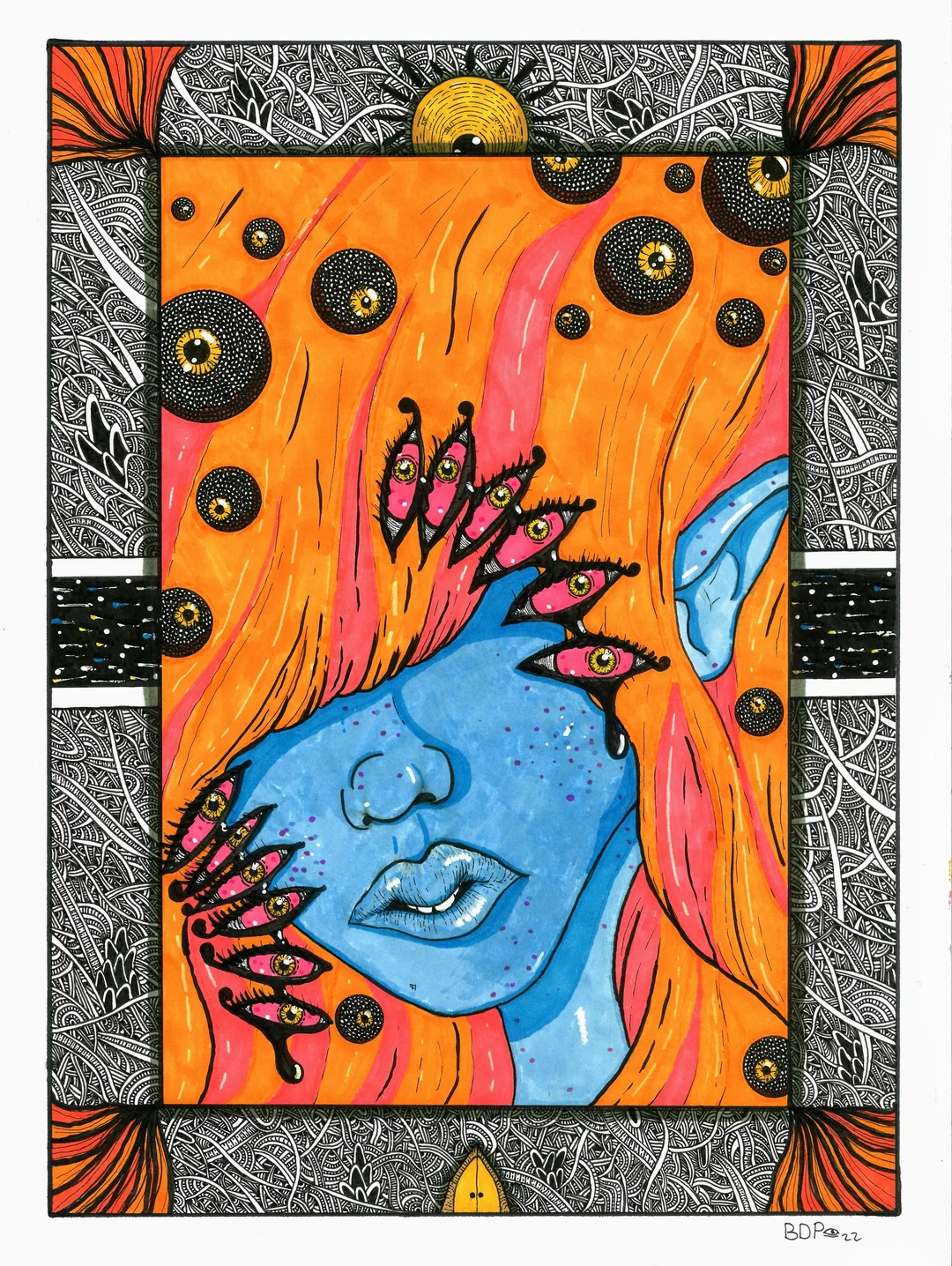 "True Vision." ink and marker doodle. | Scrolller