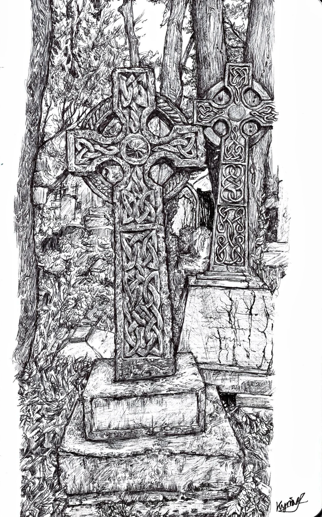 Highgate cemetery, Celtic cross gravestone | Scrolller