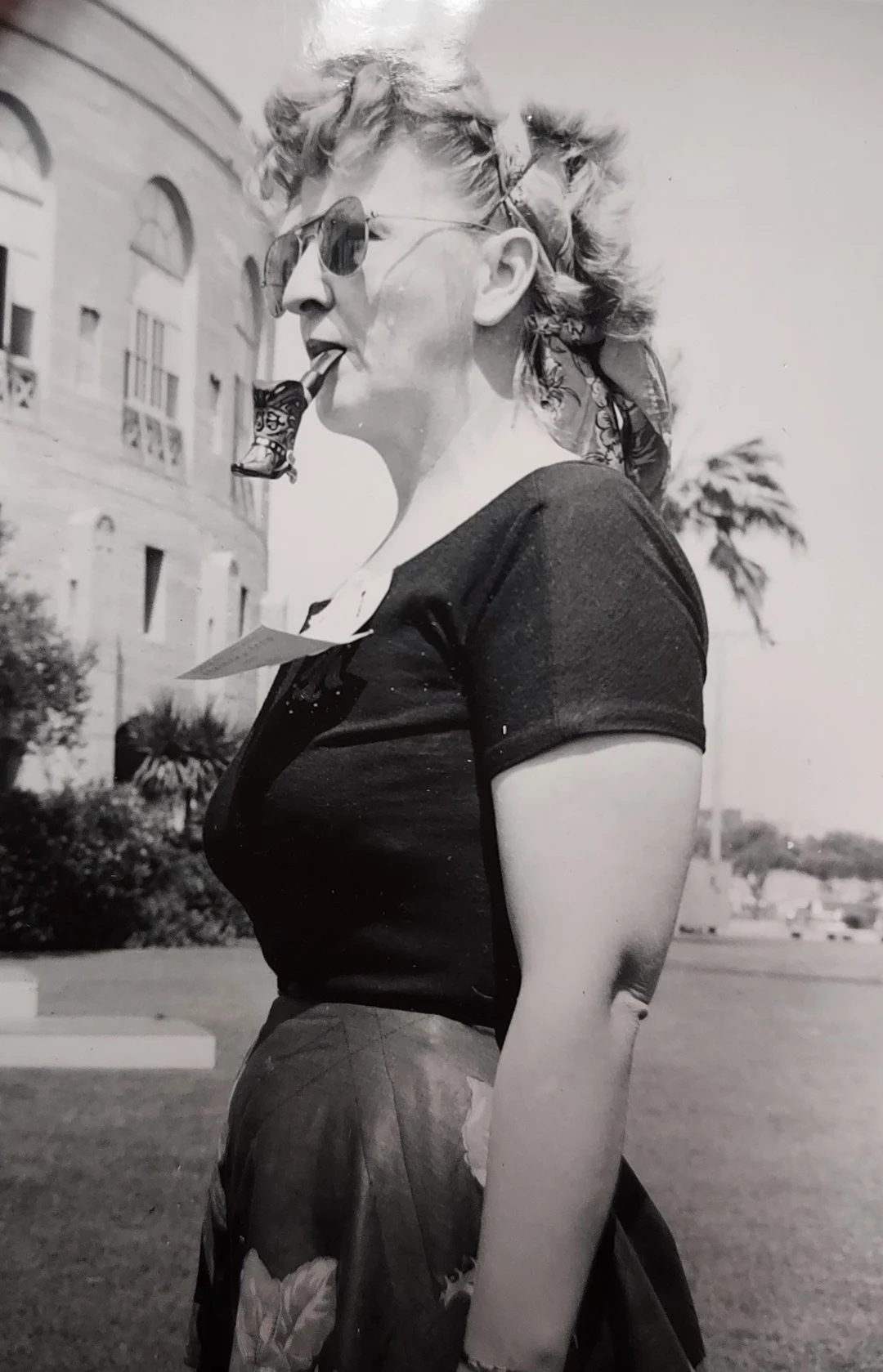 Woman at international pipe smoking competition, 1961 | Scrolller