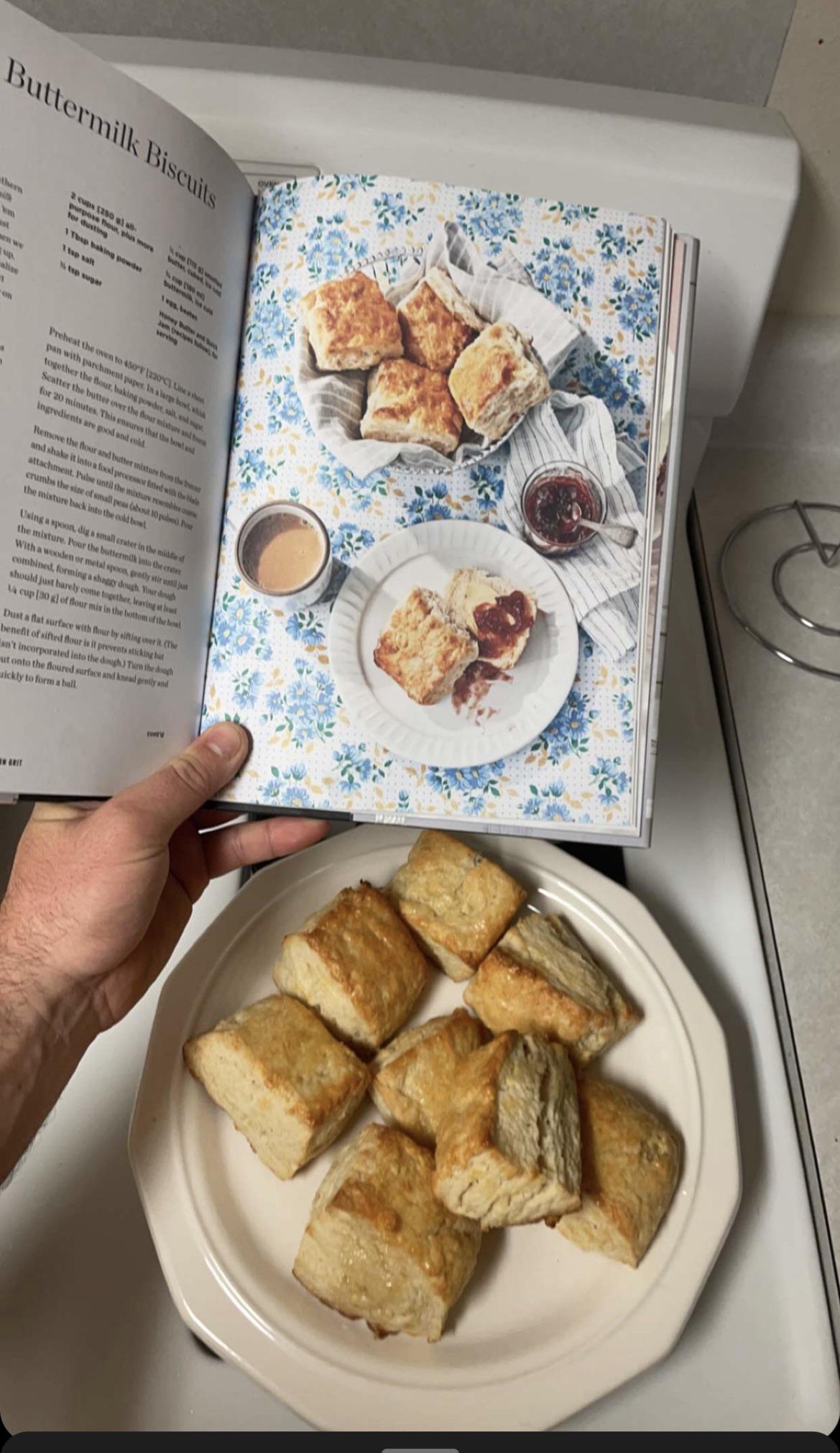 First time making homemade buttermilk biscuits. Turned out okay. | Scrolller