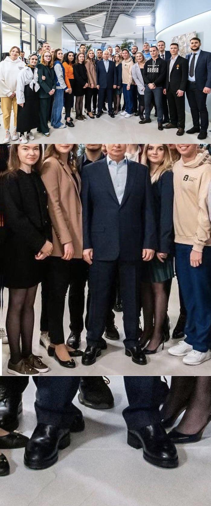 Vladimir Putin wearing elevated shoes to make him look taller | Scrolller