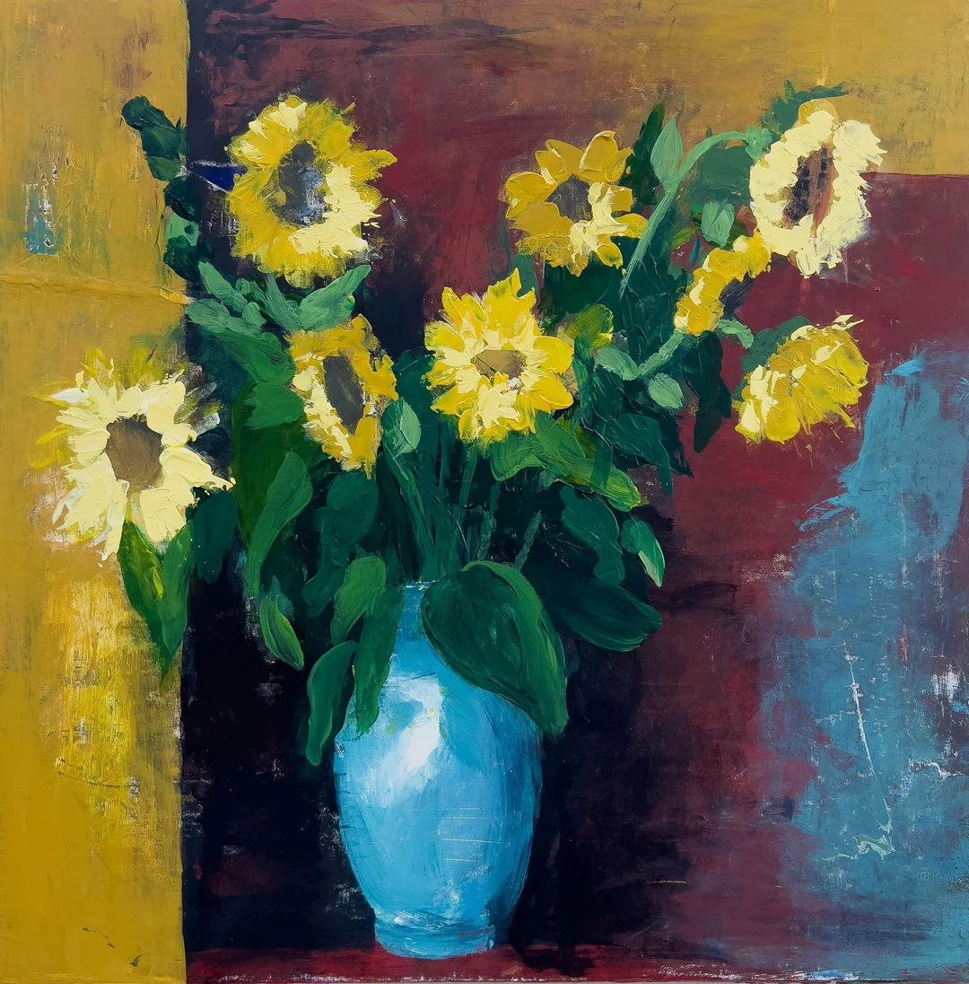 Summer Memories, Roann Mathias, acrylic on wood panel, 2023 | Scrolller