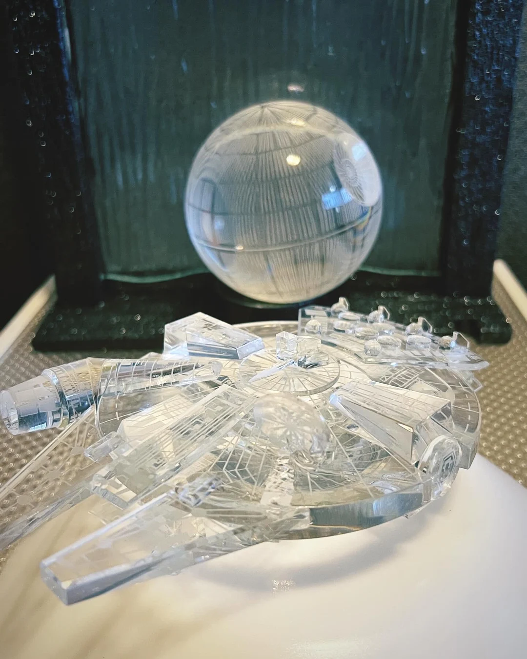 Millennium Falcon and Death Star. | Scrolller