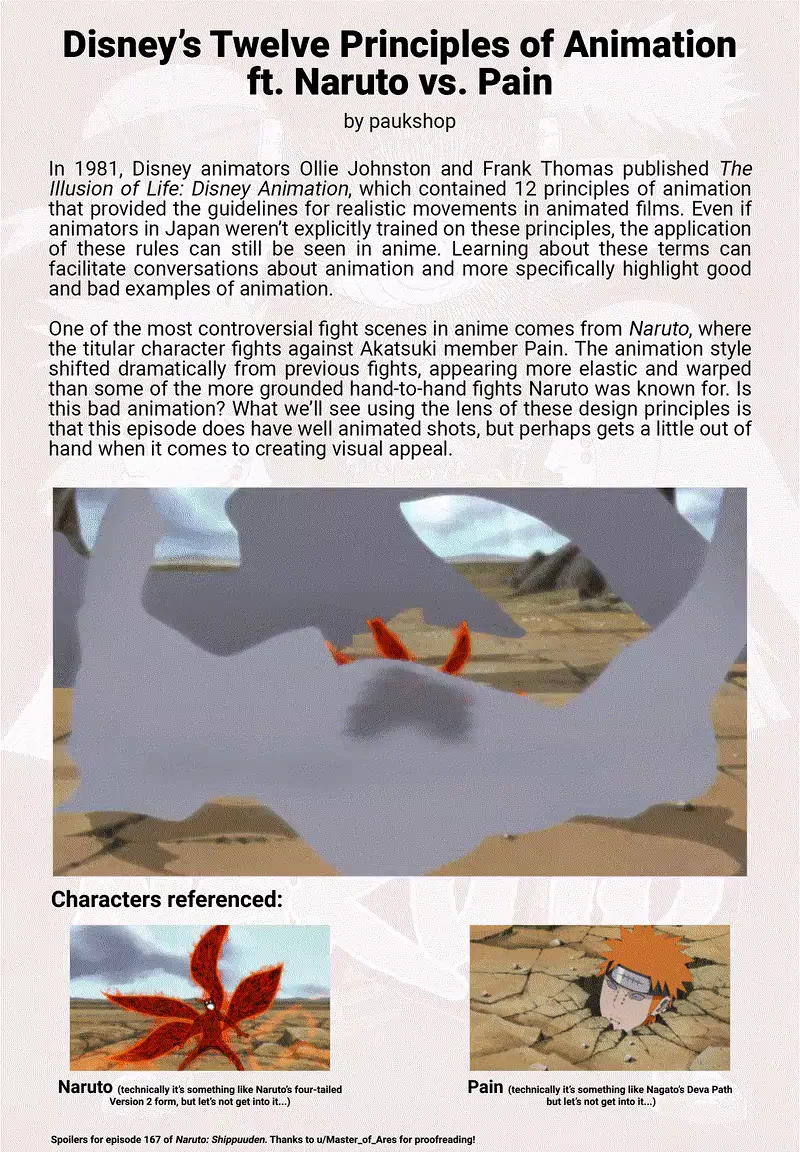 Disney's 12 Principles of Animation ft. Naruto vs. Pain (Infographic) | Scrolller