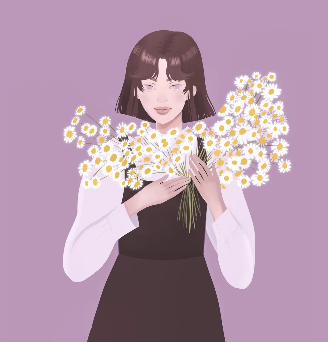 Daisies, me, procreate, 2023 | Scrolller